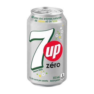 7 Up diète canette 355ml.